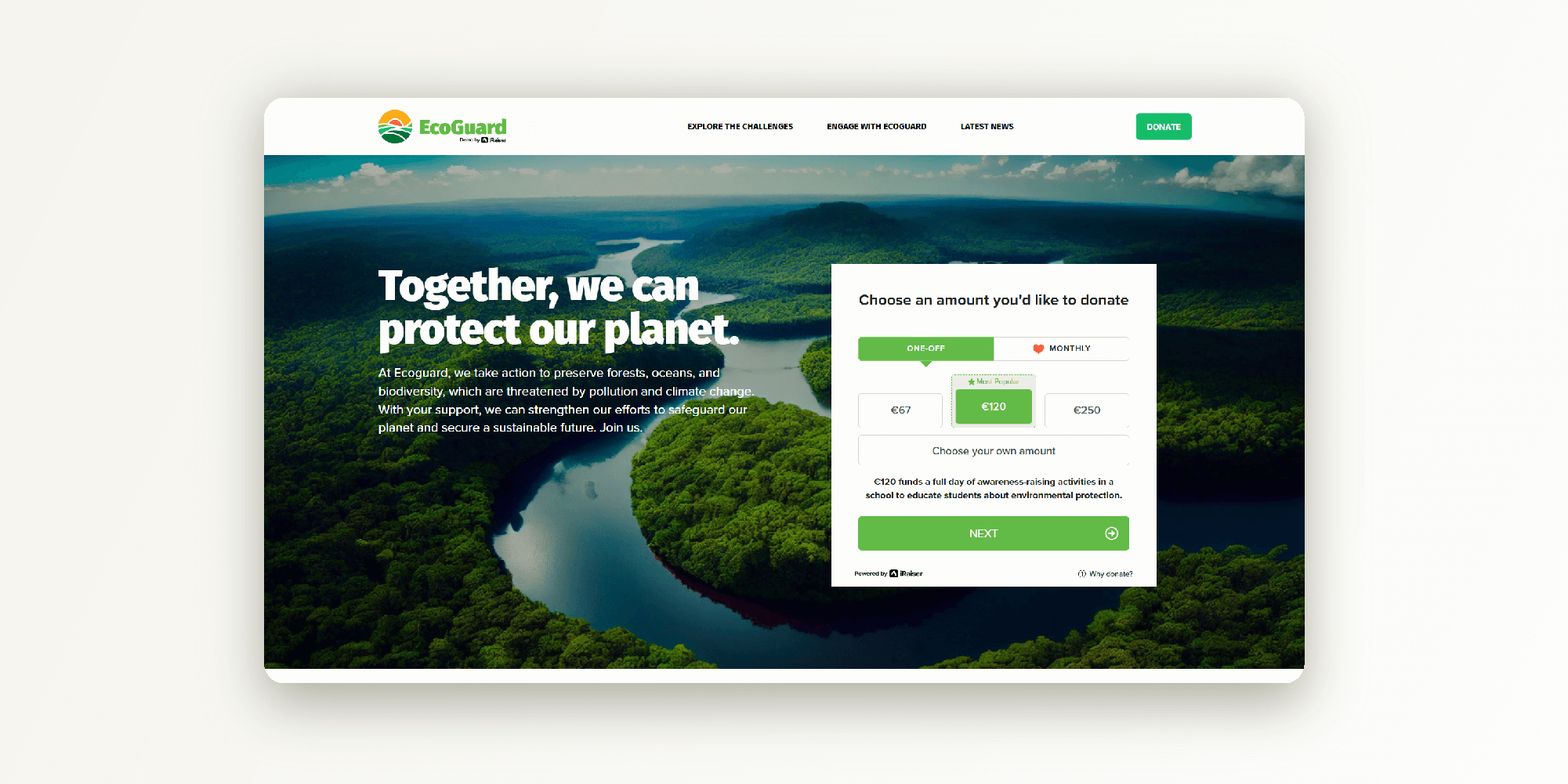 Native donation forms | iRaiser